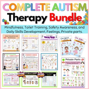 Complete Autism Therapy Bundle: Mindfulness, Toilet Training, Safety ...