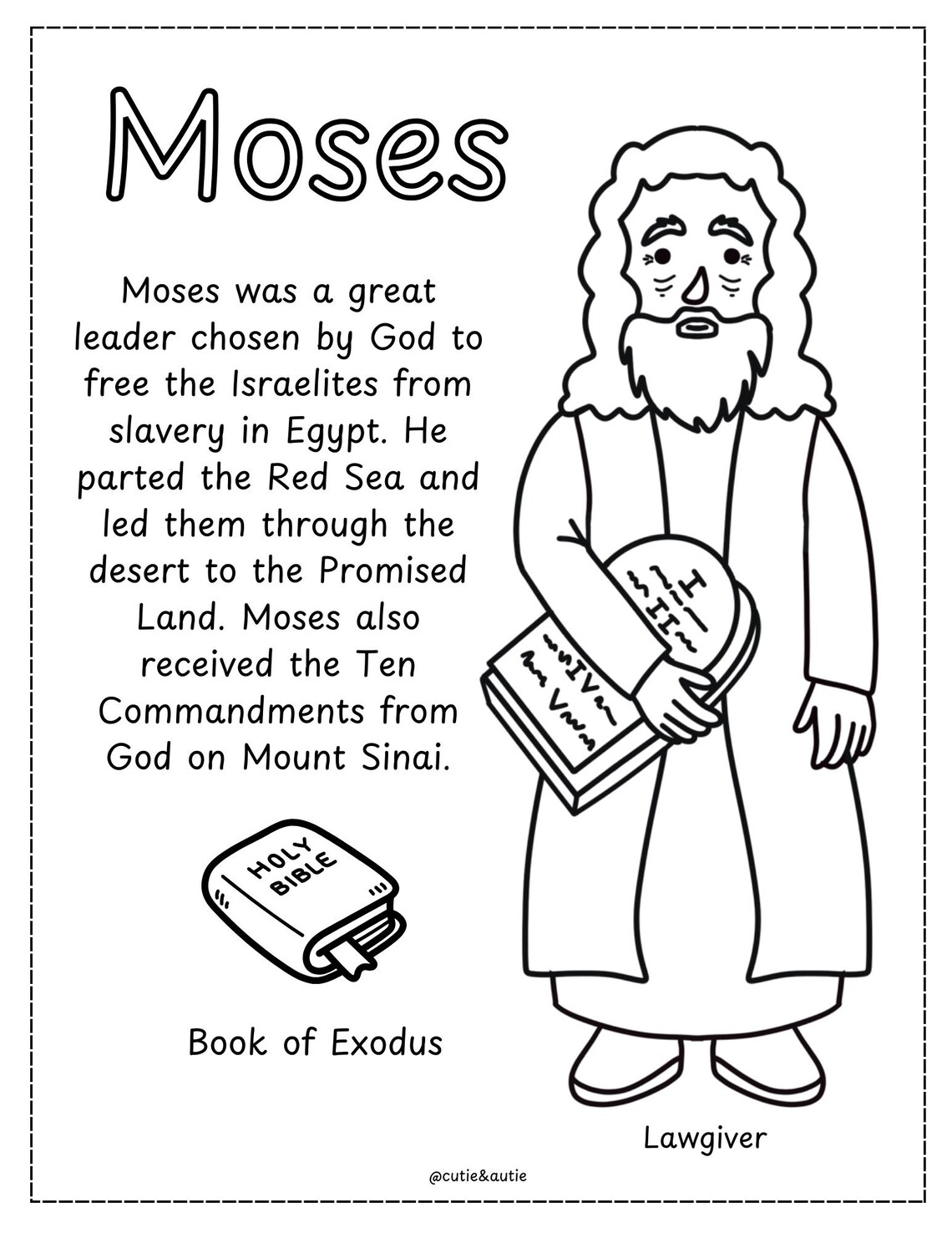 Leaders of the Bible Set:coloring and Paper Dolls, Sunday School 6 ...