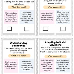 Social Skills Builder: Interactive Cards for Kids With Autism 320 Cards ...