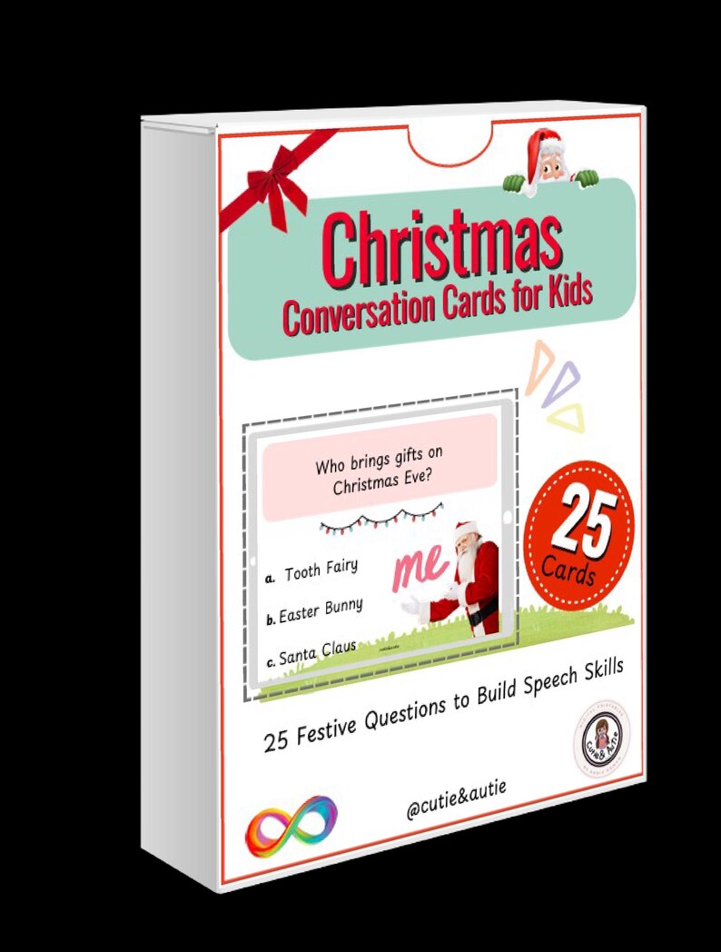 Christmas Conversation Cards for Kids - Etsy