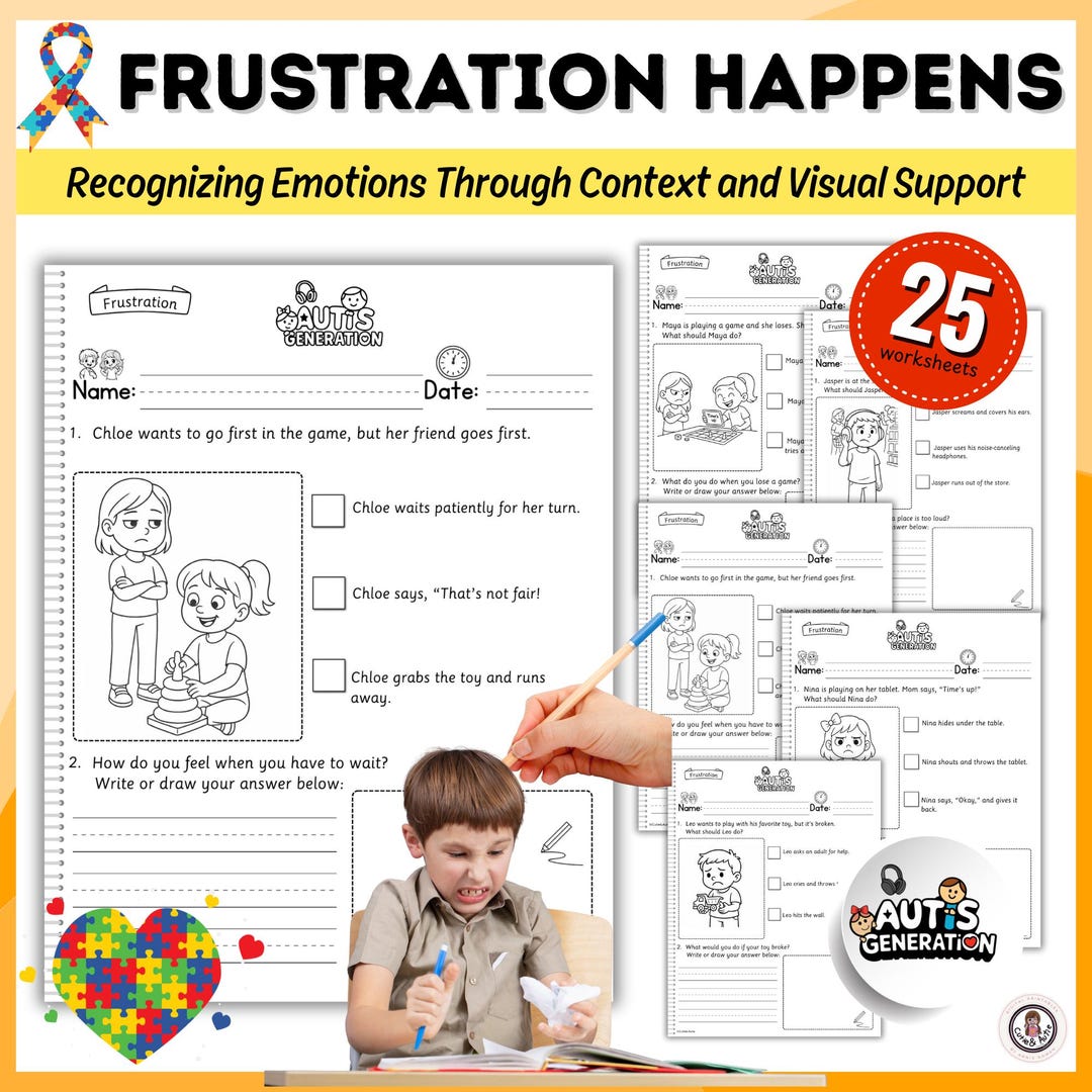 Frustration Happens – 25 Social Stories & Worksheets to Build Calm ...