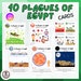 The Ten Plagues of Egypt for Kids - Bible -10 Cards - Etsy