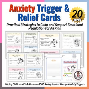 CBT Anxiety Relief Cards for Kids : Recognize and Manage Anxiety ...