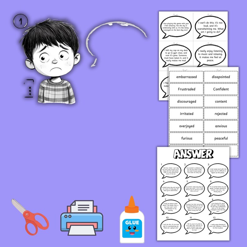 Understanding Emotions: for Kids on the Autism Spectrum Feelings Match ...