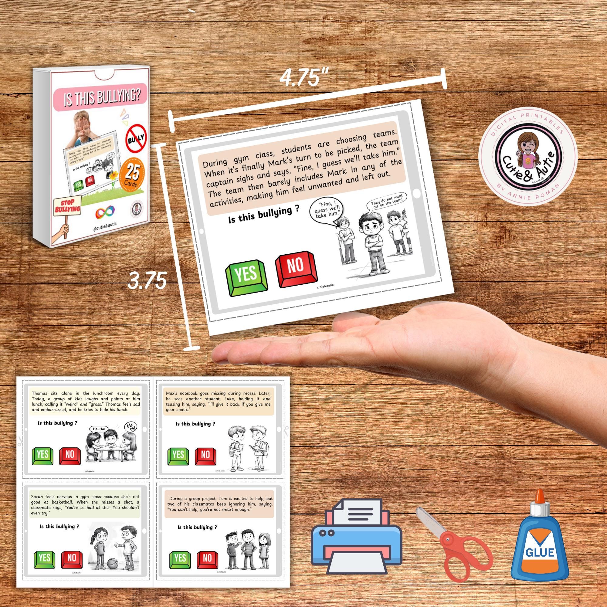 Is This Bullying? Recognition Cards for Kids With Autism - 25 CARDS - Etsy