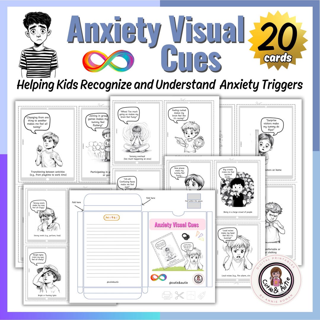 Anxiety Visual Cues: Helping Kids Recognize and Understand Anxiety ...