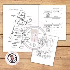 12 Tribes of Israel Coloring Book and Matching Games - Etsy