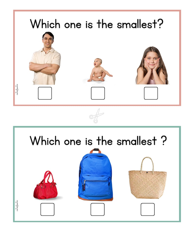Big or Small - the Biggest or the Smallest - 40 Flashcards for Special ...