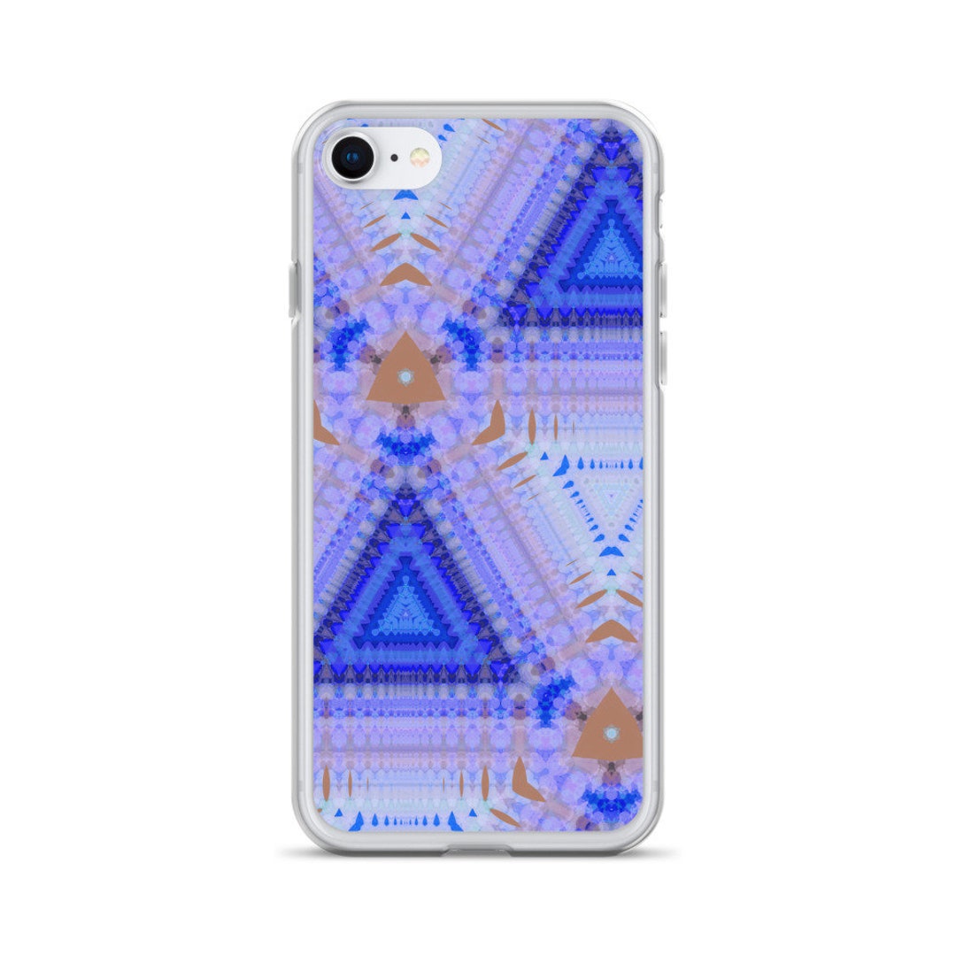 Periwinkle Blue Purple Geometric Pattern Triangle iPhone Case - Etsy