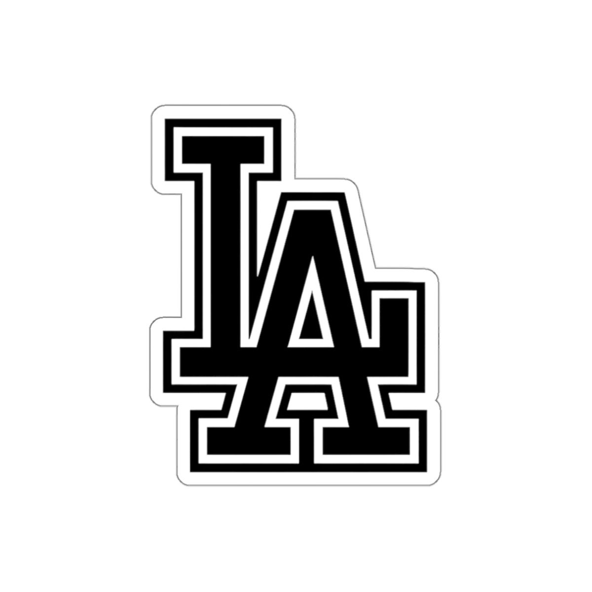 LA Logo Black and White Los Angeles Decal Die-cut Sticker Dodgers - Etsy