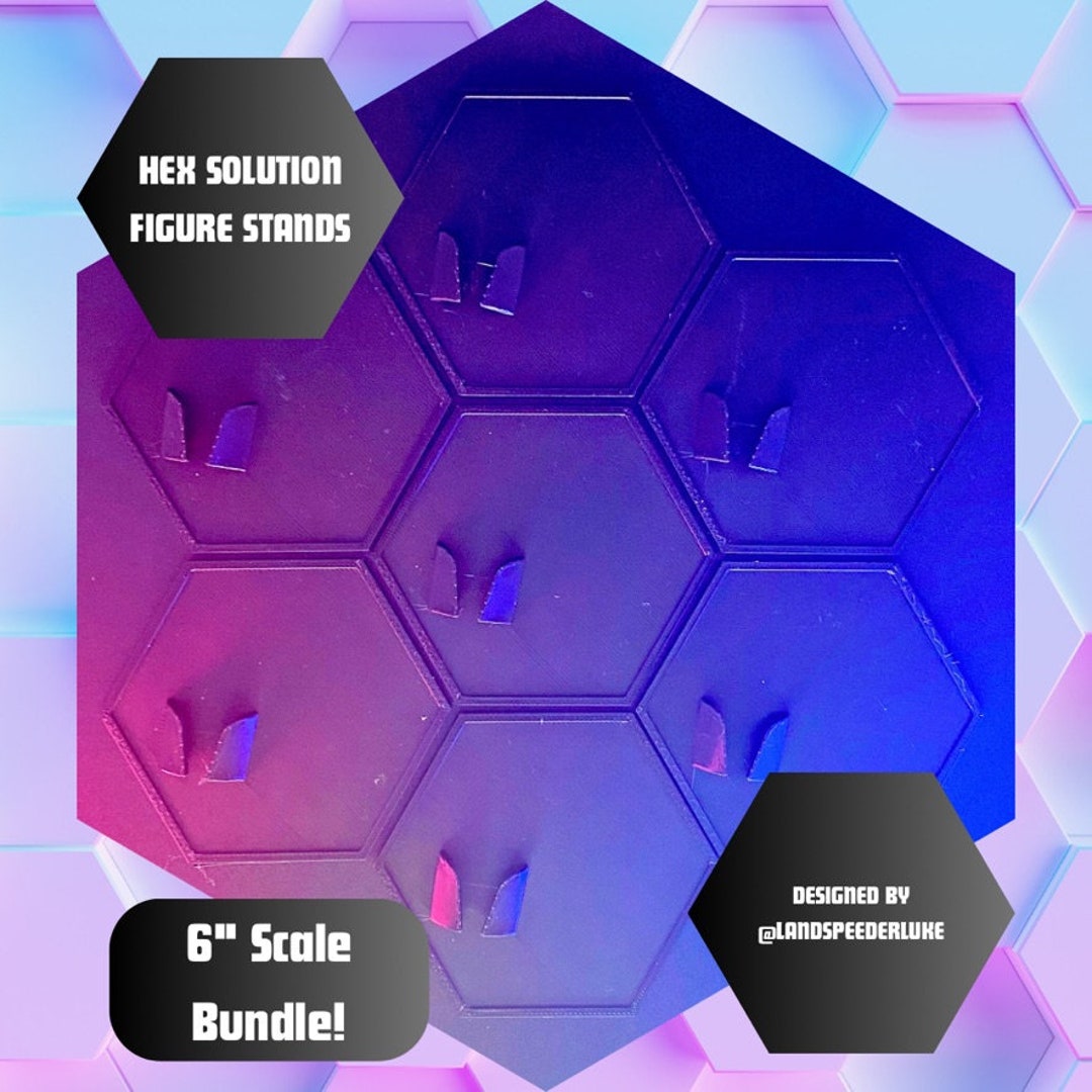 Action Figure Stands Hex Solution Action Figure Display Stands for 1/12 or 6" Action Figures ...