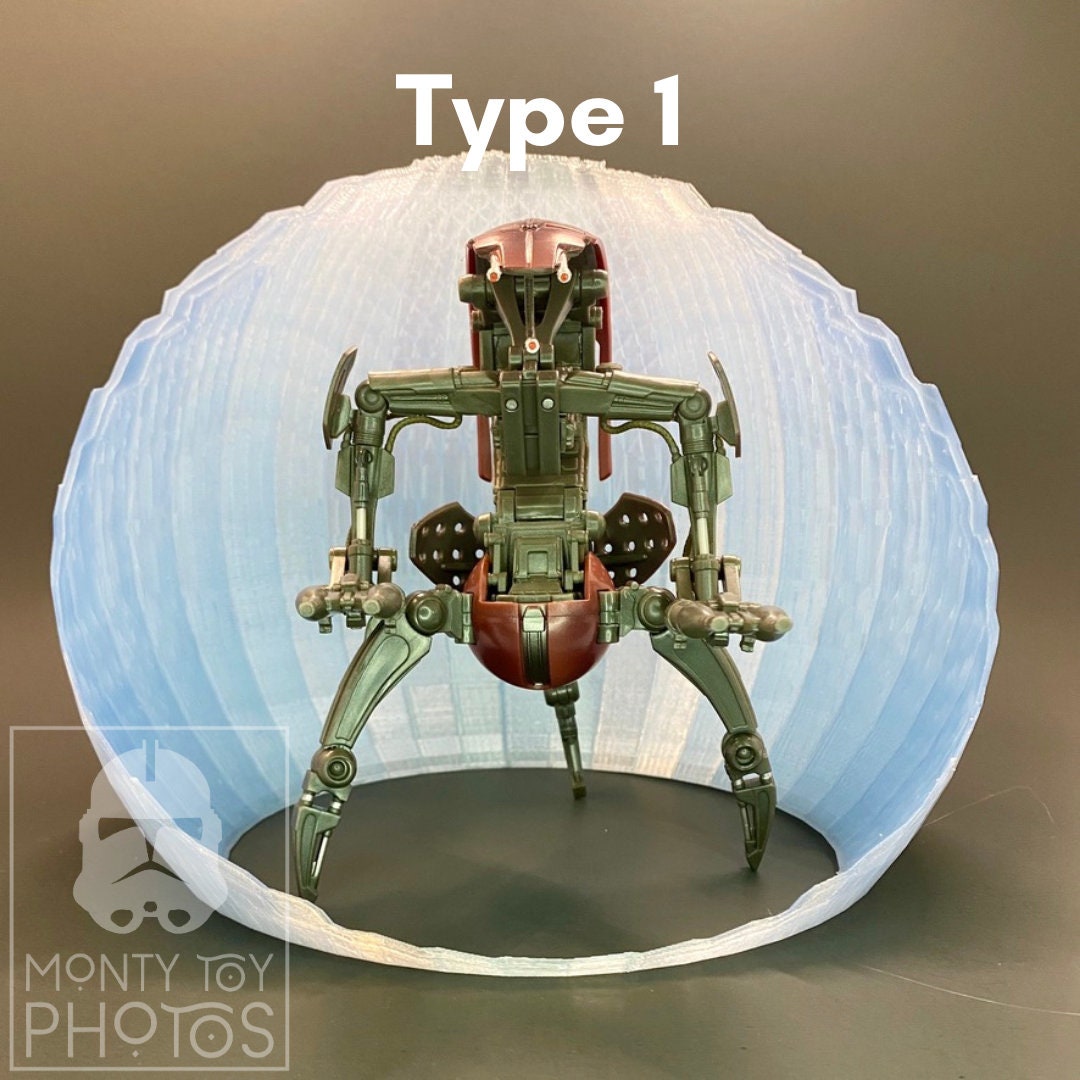 Black Series Droideka 6" Destroyer Droid Bubble Shield 3D Printed in ...