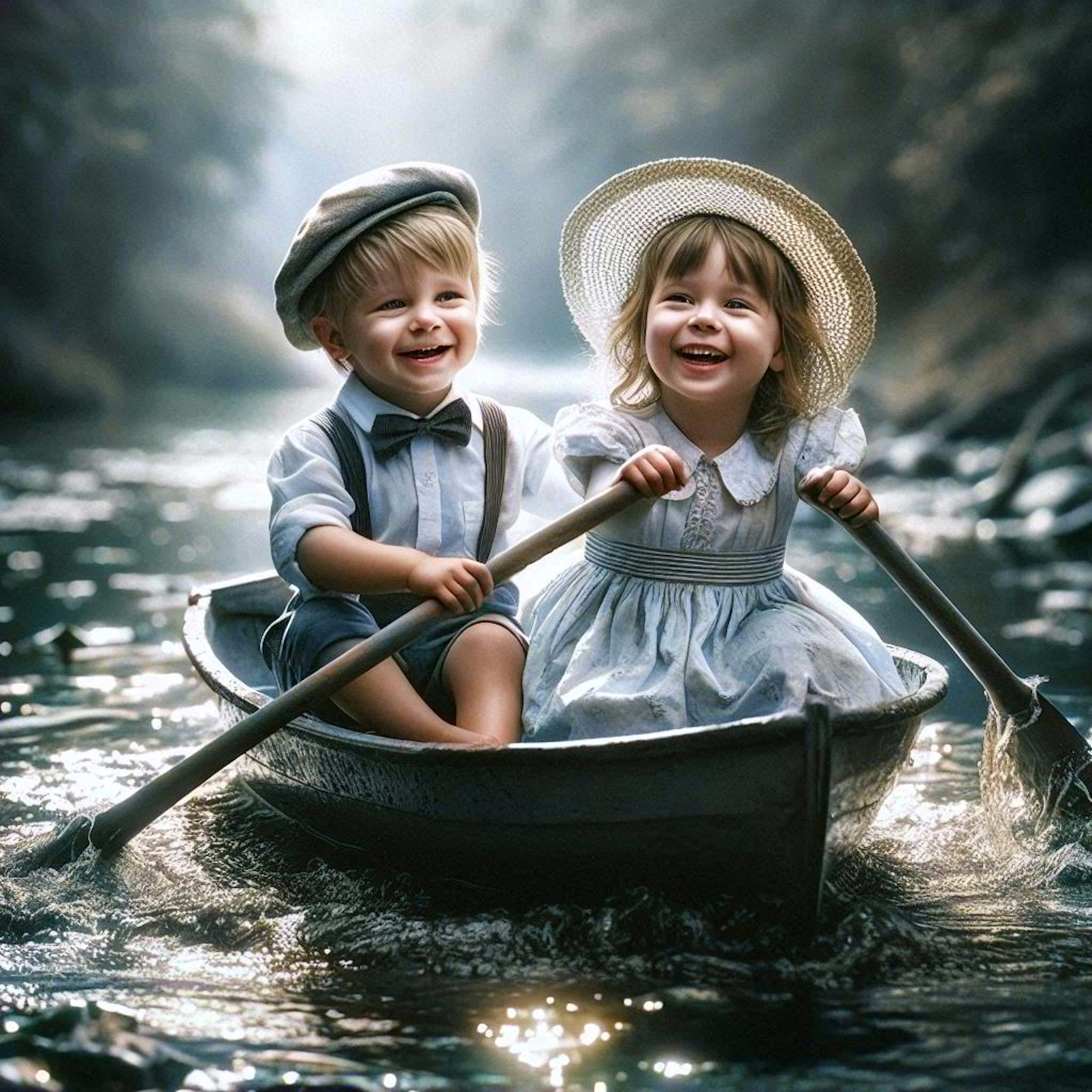 Nursery Rhyme Series: Row, Row, Row Your Boat. A Colorized Willful Wall ...