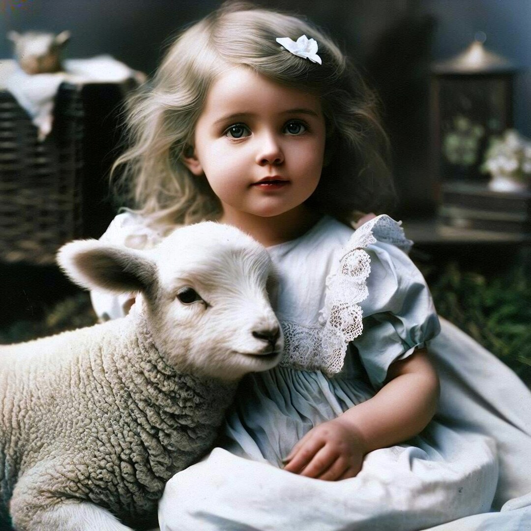 Nursery Rhyme Series: Mary Had a Little Lamb. A Colorized Willful Wall ...