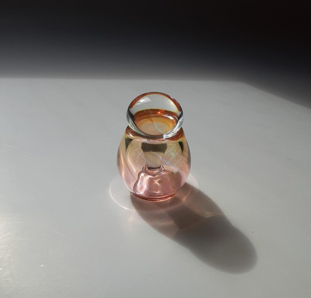 Salve/balm/ Creme Container Hand Blown Glass - Etsy