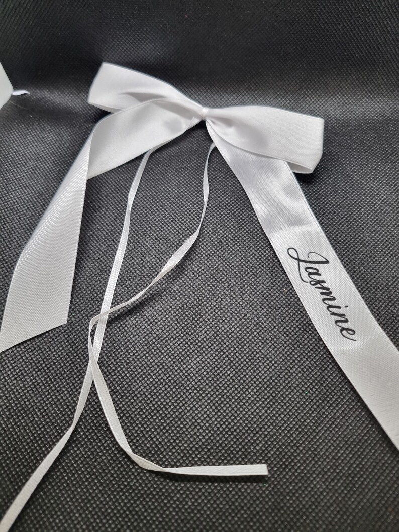 Personalised Bows Tags Decor, for Wine Glasses Table Plates, Wedding ...