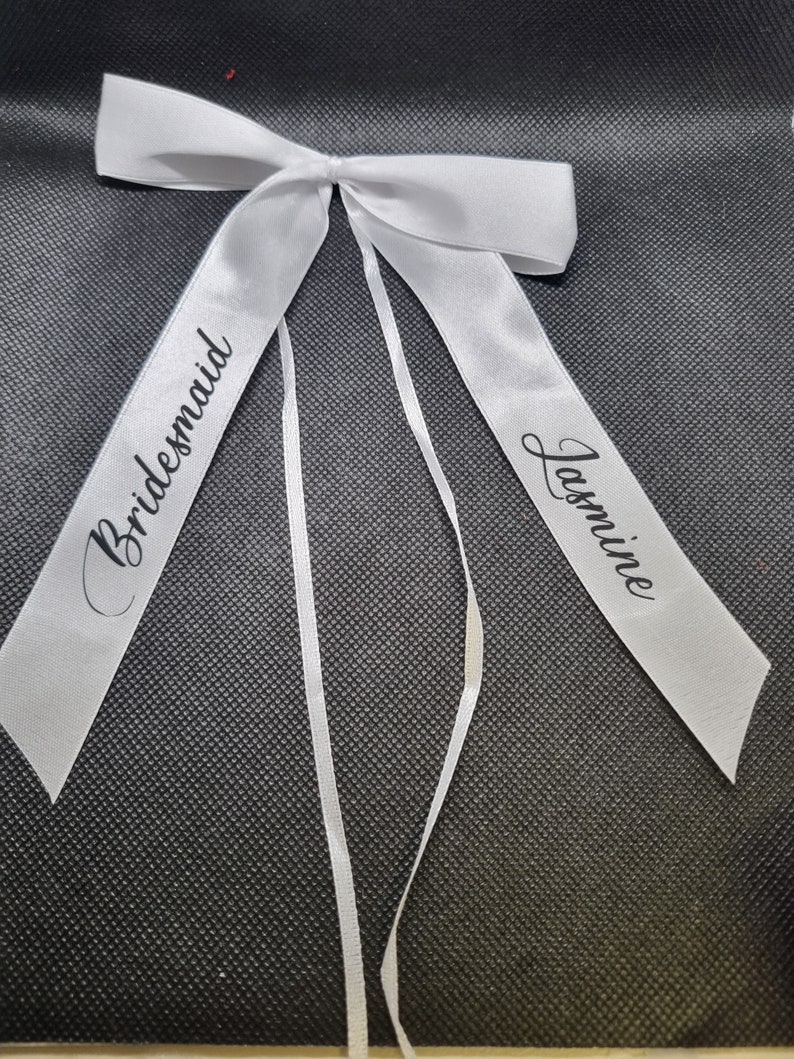 Personalised Bows Tags Decor, for Wine Glasses Table Plates, Wedding ...