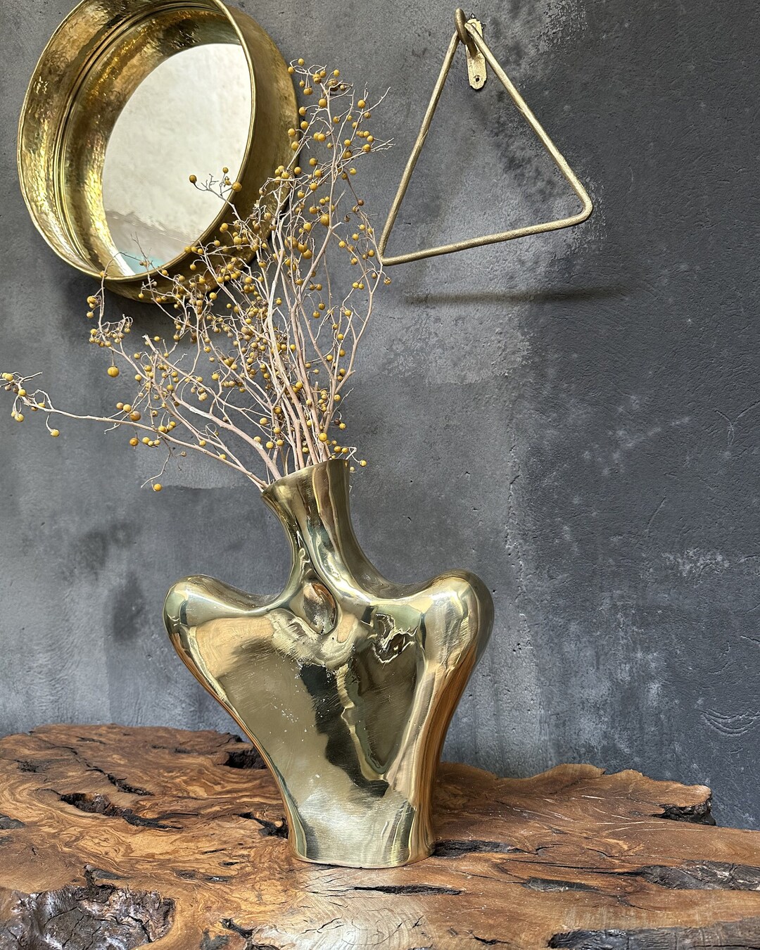 Solid Brass Female Body Vase: Minimalist Table Flower Vase - Etsy
