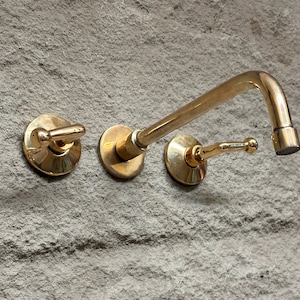 Brass Wall Mount Basin Faucet , Brass Tap Bathroom Wall Mounted Faucet ...