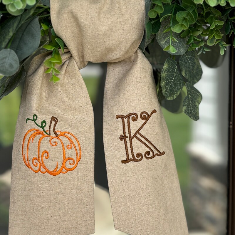 Fall Monogram Wreath - Etsy