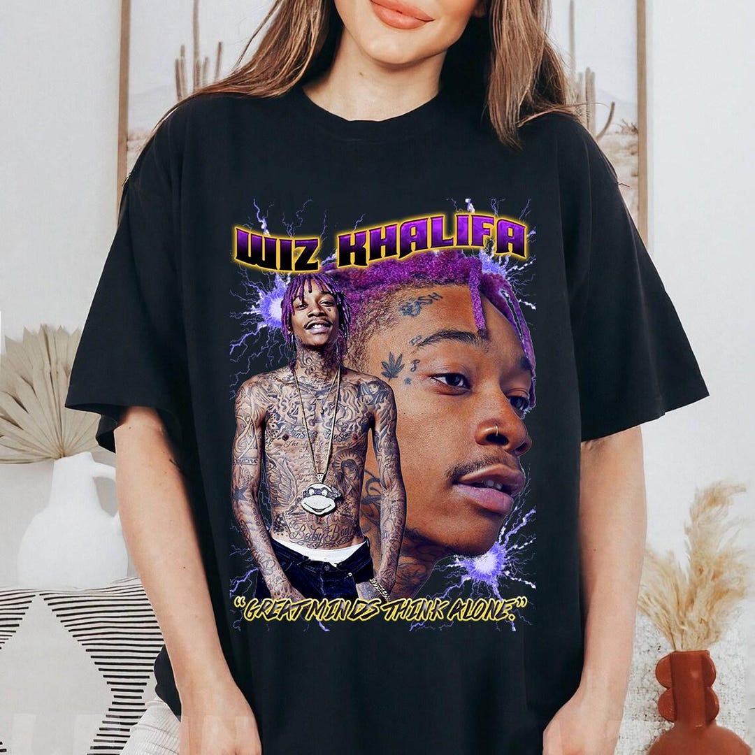 Wiz Khalifa Shirt, Wiz Khalifa Great Minds Think Alone T-shirt, Vintage ...