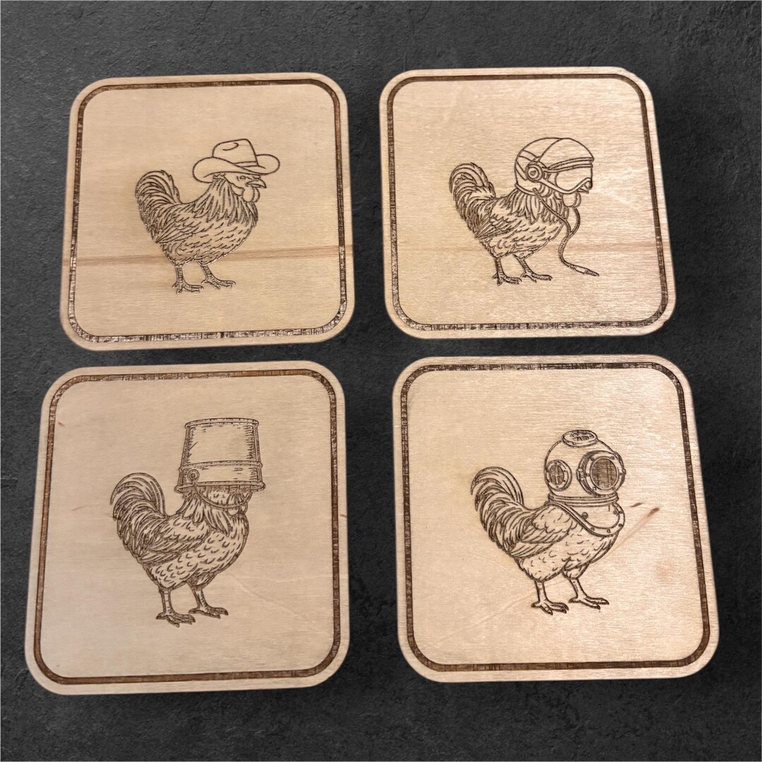 ARC Raiders Coaster Set| Video Game Coasters| Scrappy Rooster - Etsy