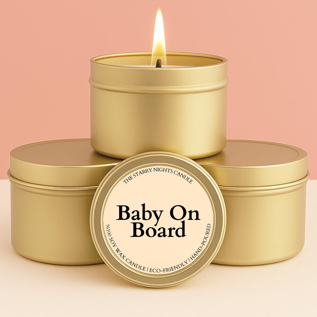 Baby on Board Candle, Pregnancy Announcement Gift, Mom to Be Gift, Baby ...