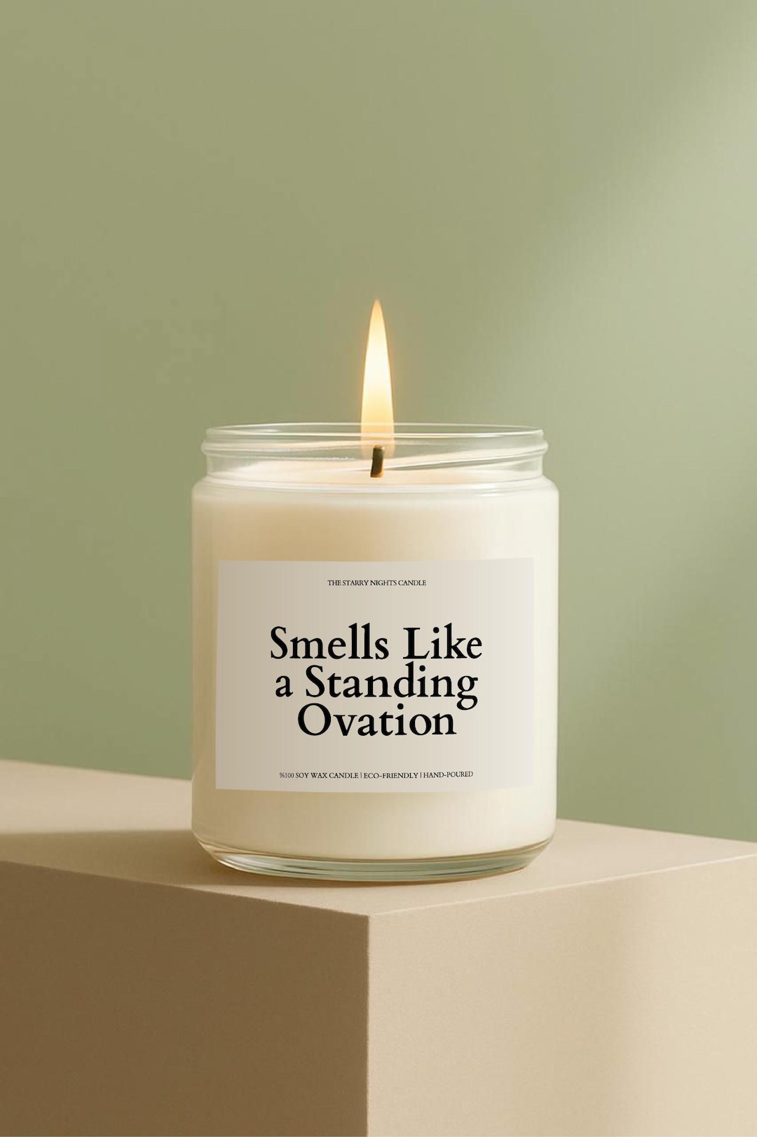 Smells Like A Standing Ovation Candle, Funny Unique Handmade Encore ...