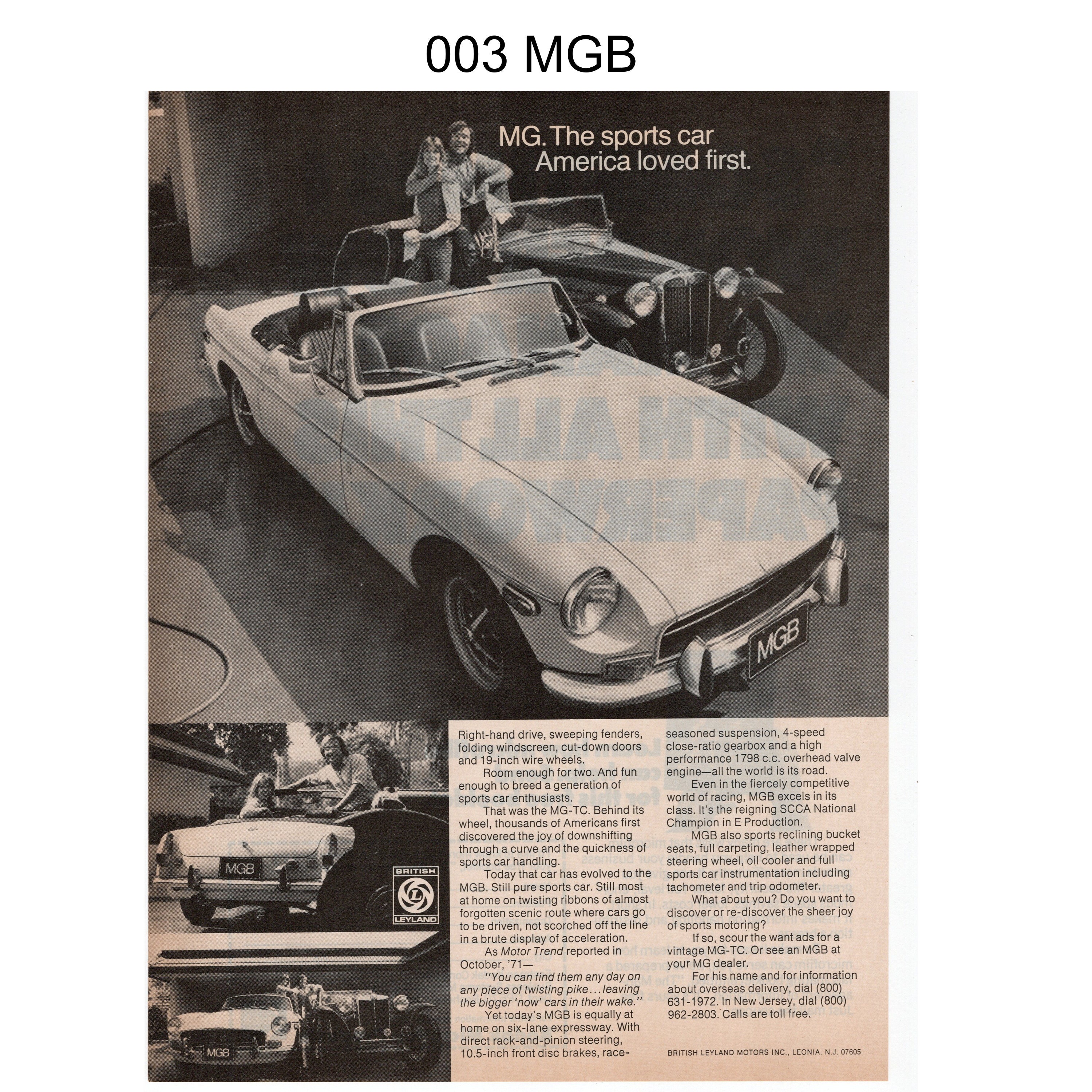 1970s British Leyland Ads | Vintage Magazine Ad | MGB, Triumph, Austin ...