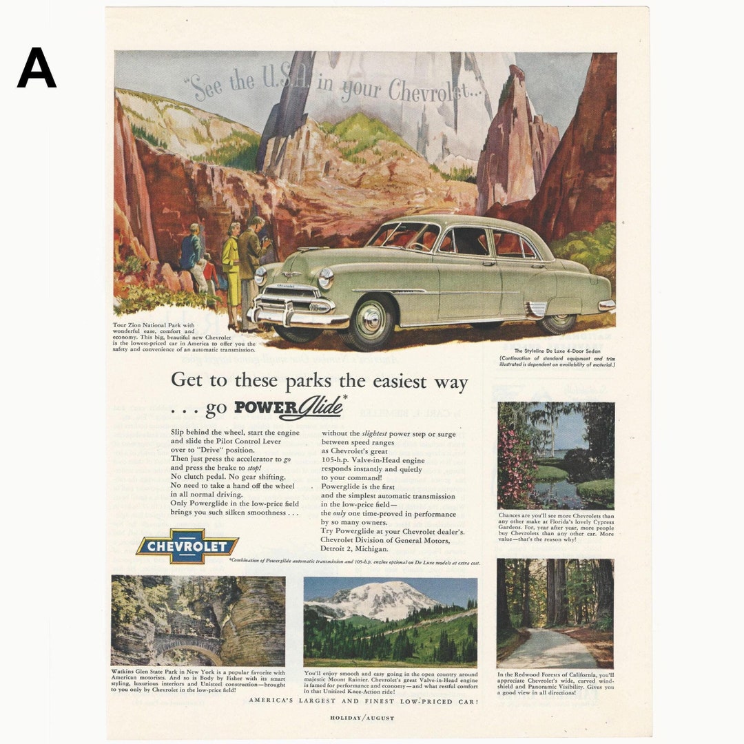 1950s Chevrolet Ads | Large Vintage Magazine Advertisements | Bel Air ...