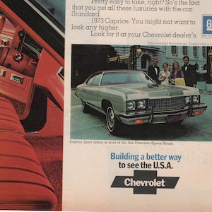 1970s Caprice 2 Page Advertisement | Classic Car | Retro Poster | Wall ...