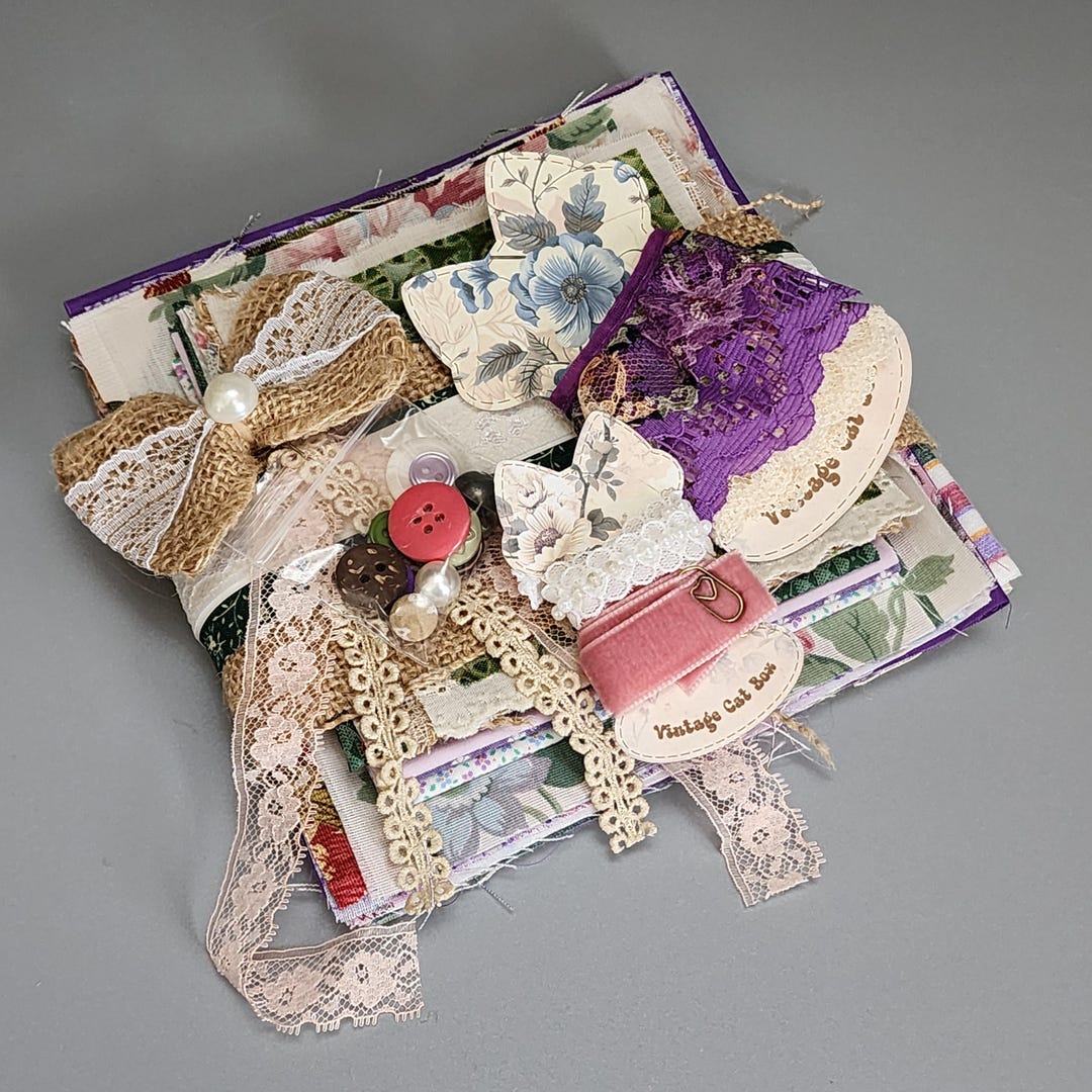 Timeless Florals Fabric & Trim Collection | Kit for Junk Journals or ...
