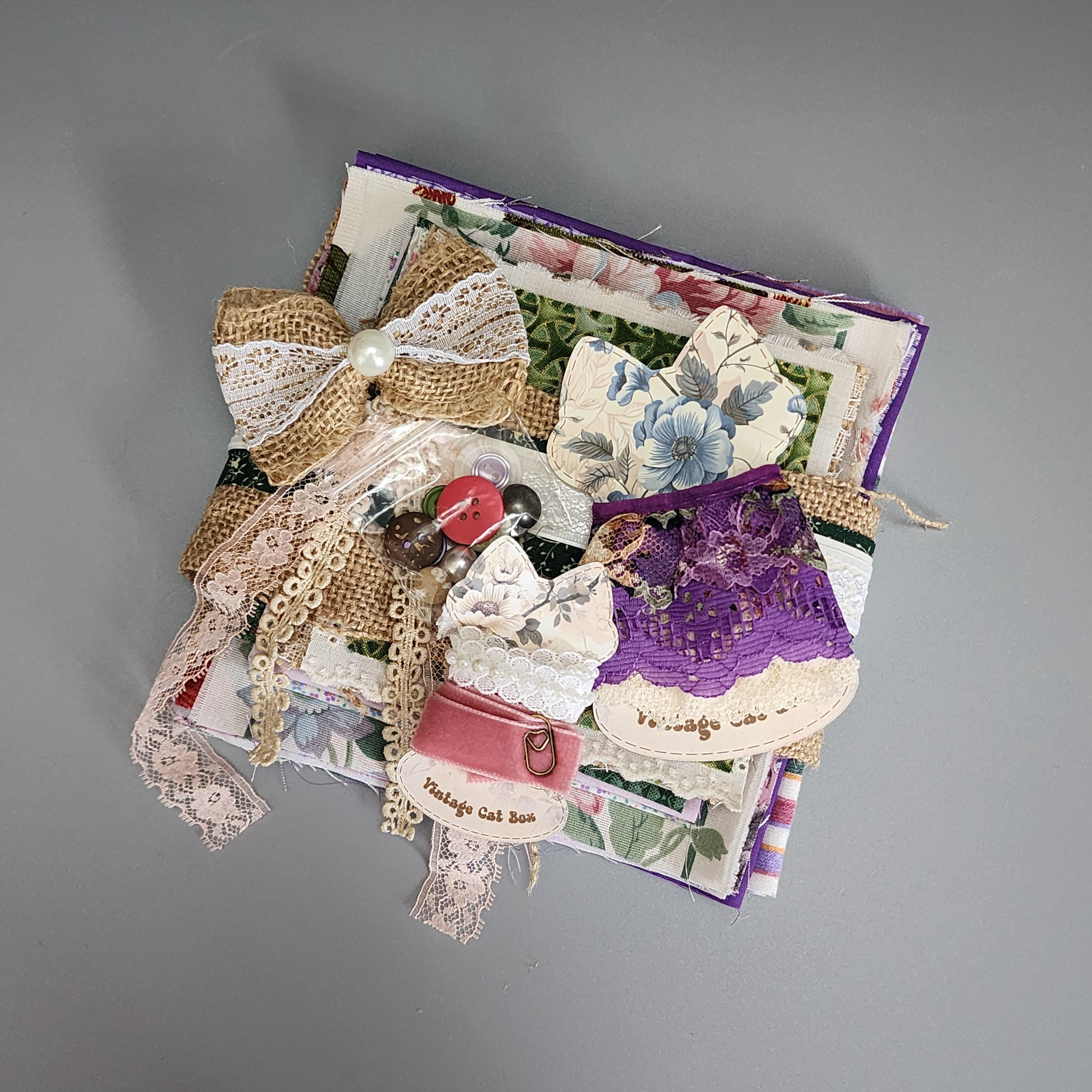 Timeless Florals Fabric & Trim Collection | Kit for Junk Journals or ...