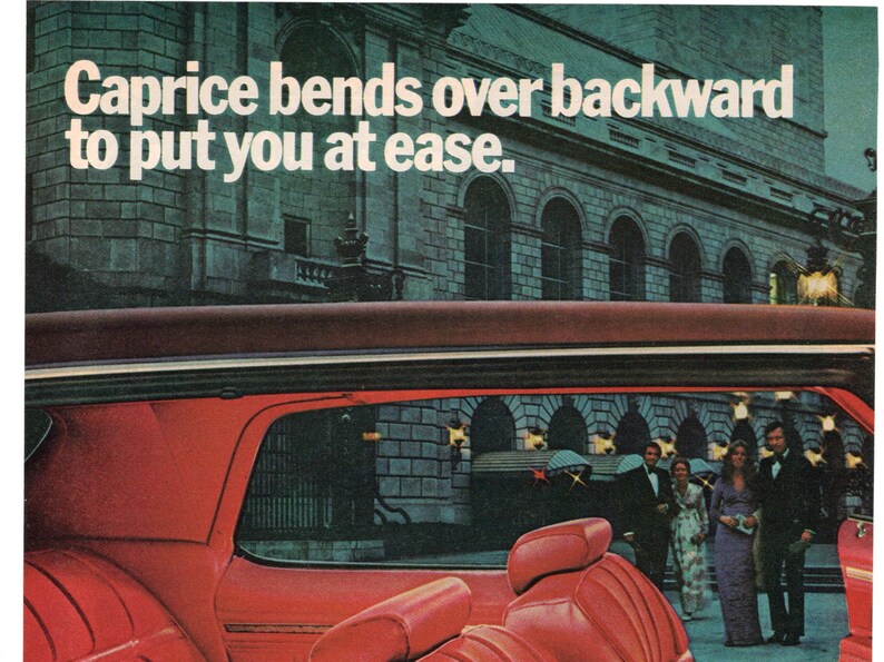 1970s Caprice 2 Page Advertisement | Classic Car | Retro Poster | Wall ...