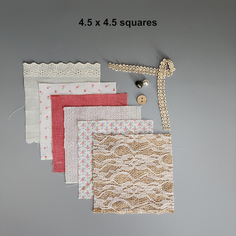 Timeless Florals Fabric & Trim Collection | Kit for Junk Journals or ...