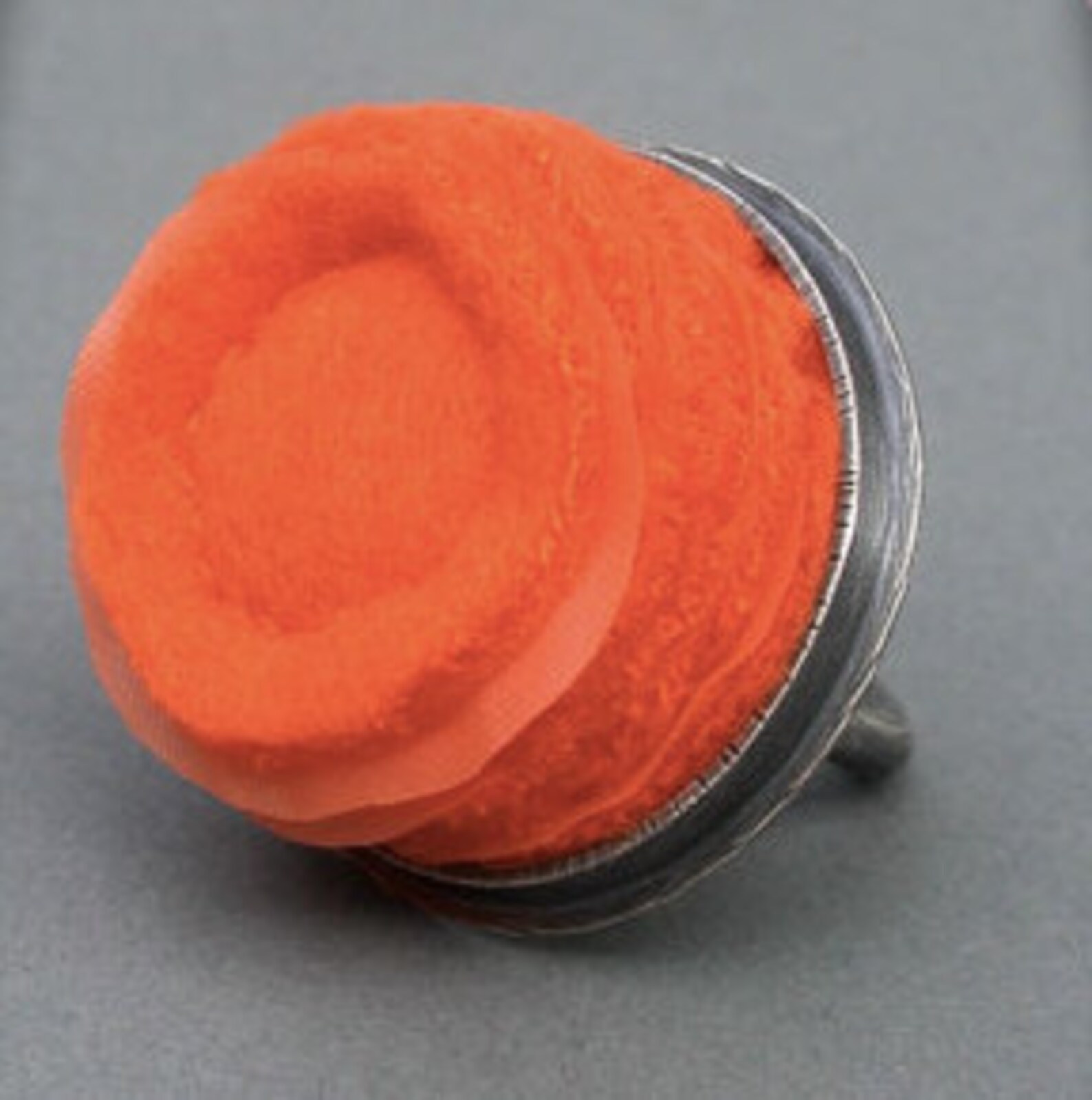 Orange Sculpture Beaded Jewelry Box Vessel Metal Box Fabricated Beaded ...