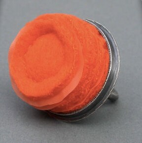 Orange Sculpture Beaded Jewelry Box Vessel Metal Box Fabricated Beaded ...