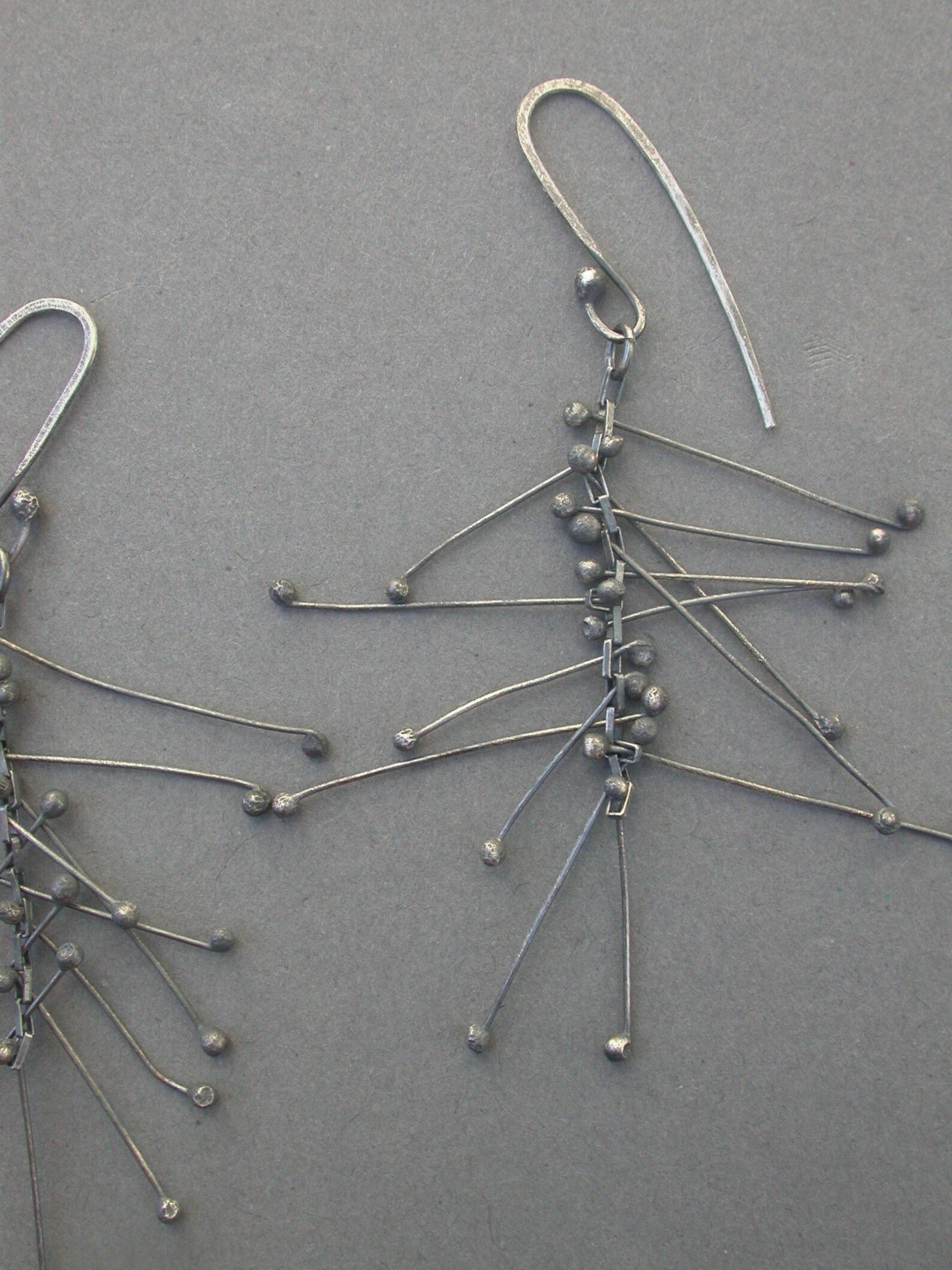 Dangle Earrings Kinetic Mobile Wearable Oxidized Sterling Jewelry ...