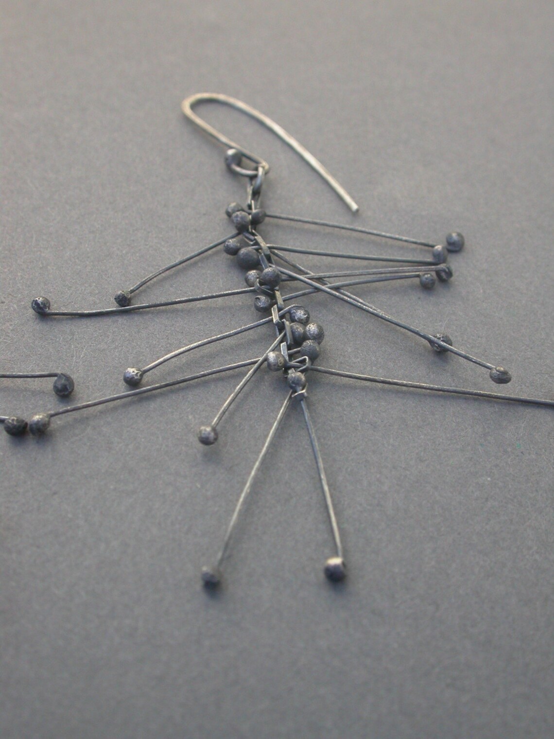 Dangle Earrings Kinetic Mobile Wearable Oxidized Sterling Jewelry ...