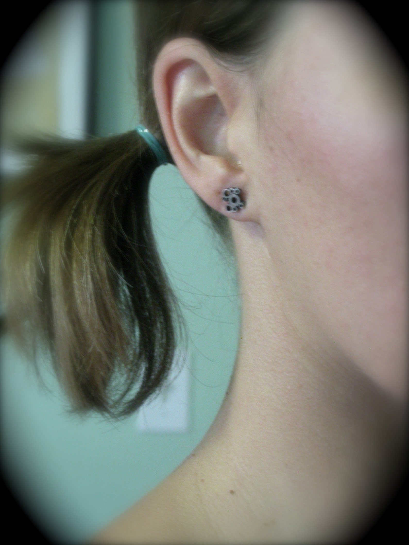 Bubble Post Earrings Post Earrings Everyday Simple Oxidized Sterling ...