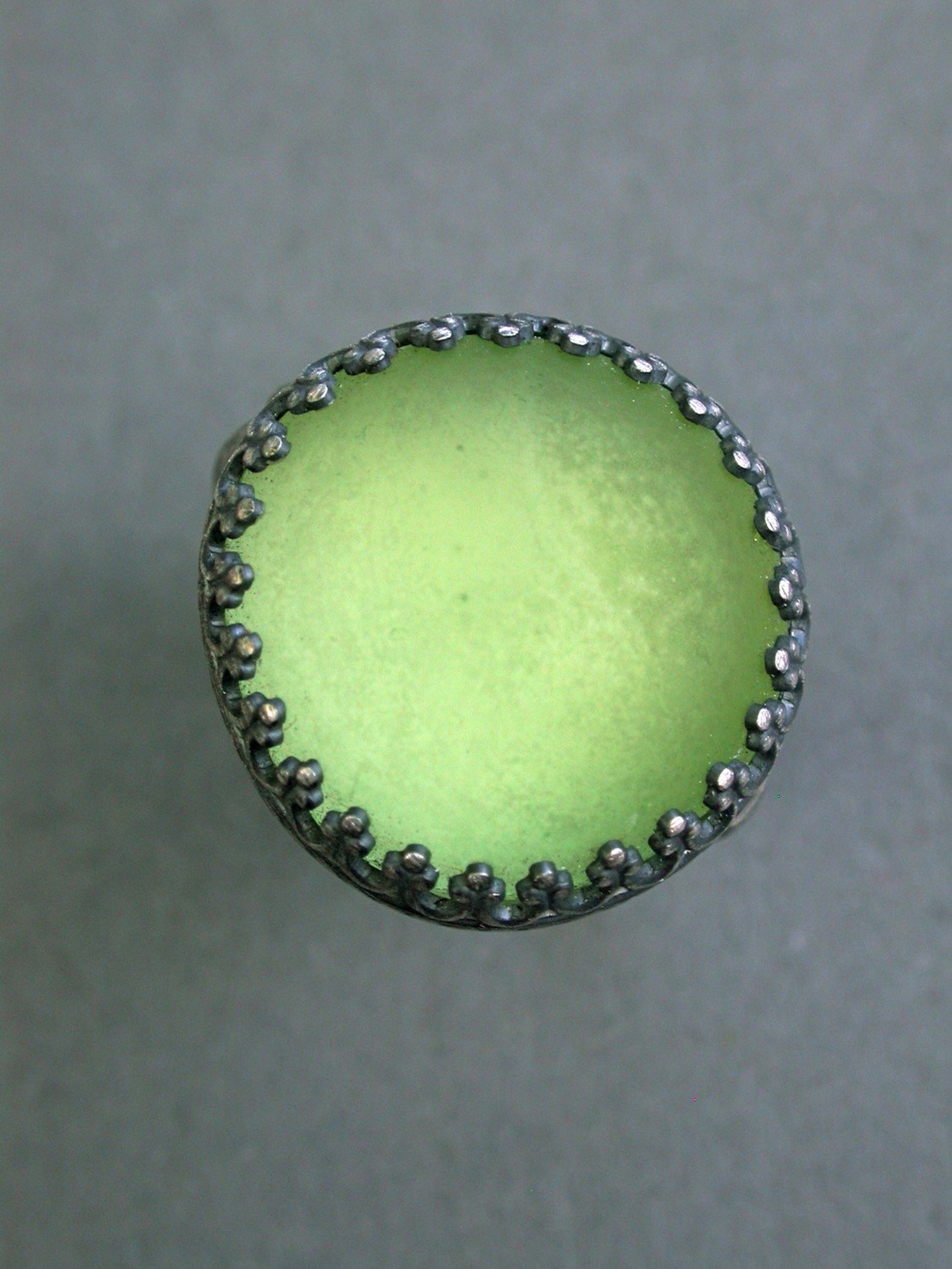 Limon Filigree Ring Icy Pale Lime Ring Metalwork Art Jewelry - Etsy