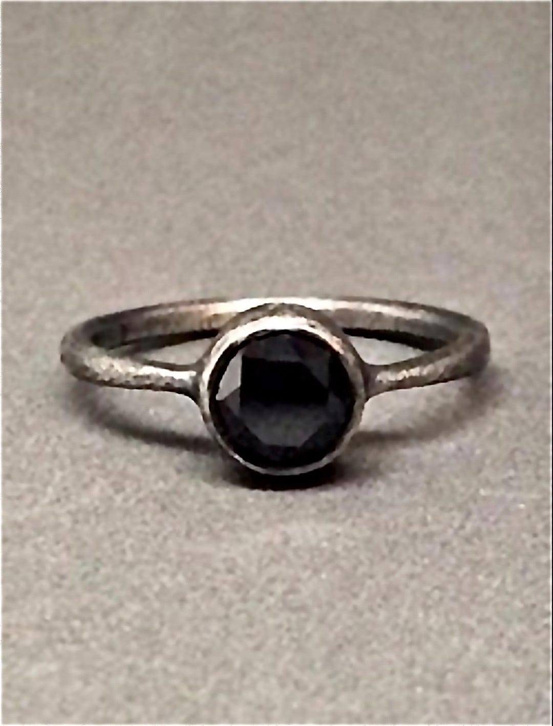 Black Diamond Ring 1ct Engagement Ring Oxidized Sterling Silver Black ...