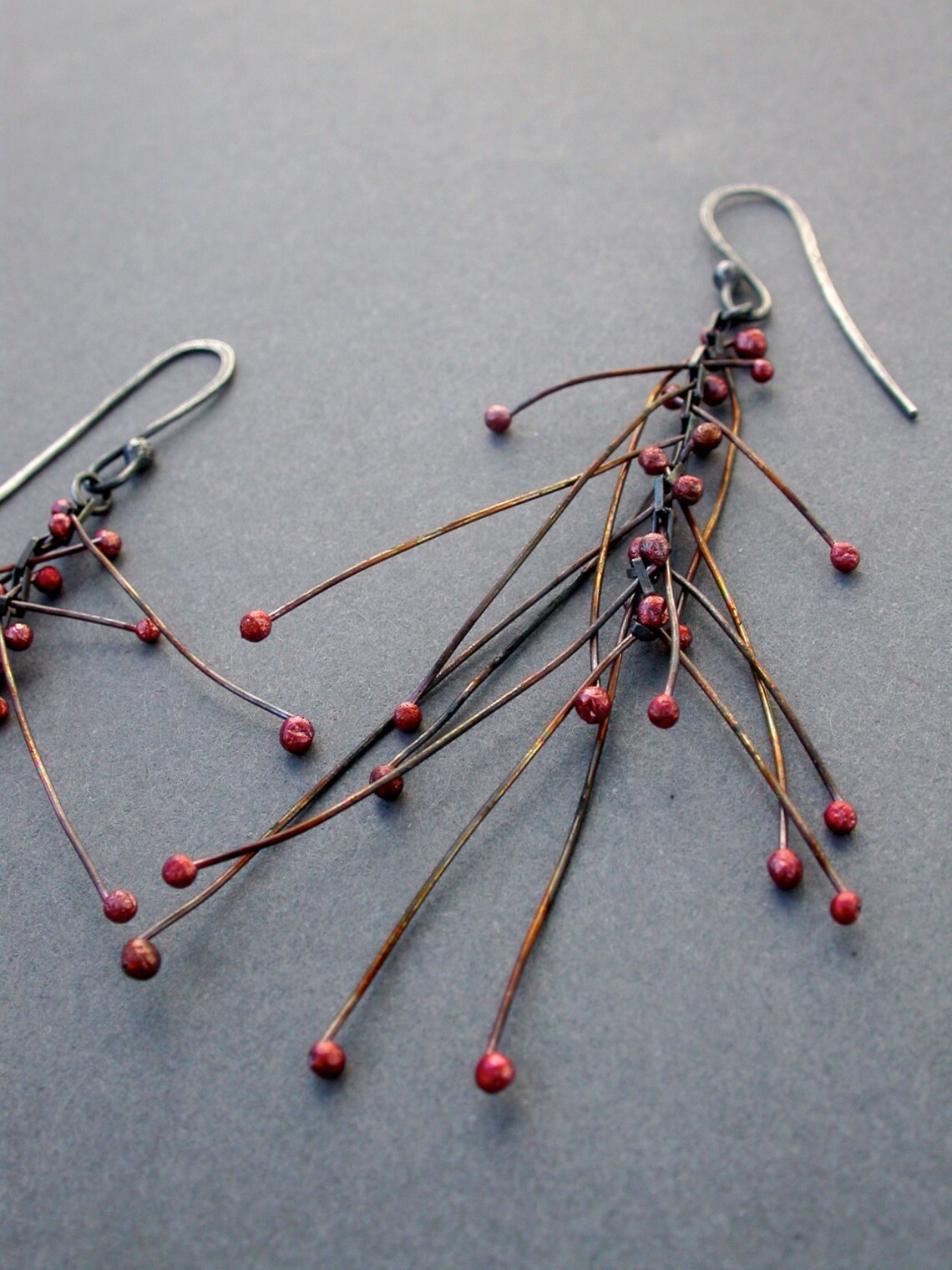 Dangle Earrings Kinetic Mobile Wearable Oxidized Sterling - Etsy
