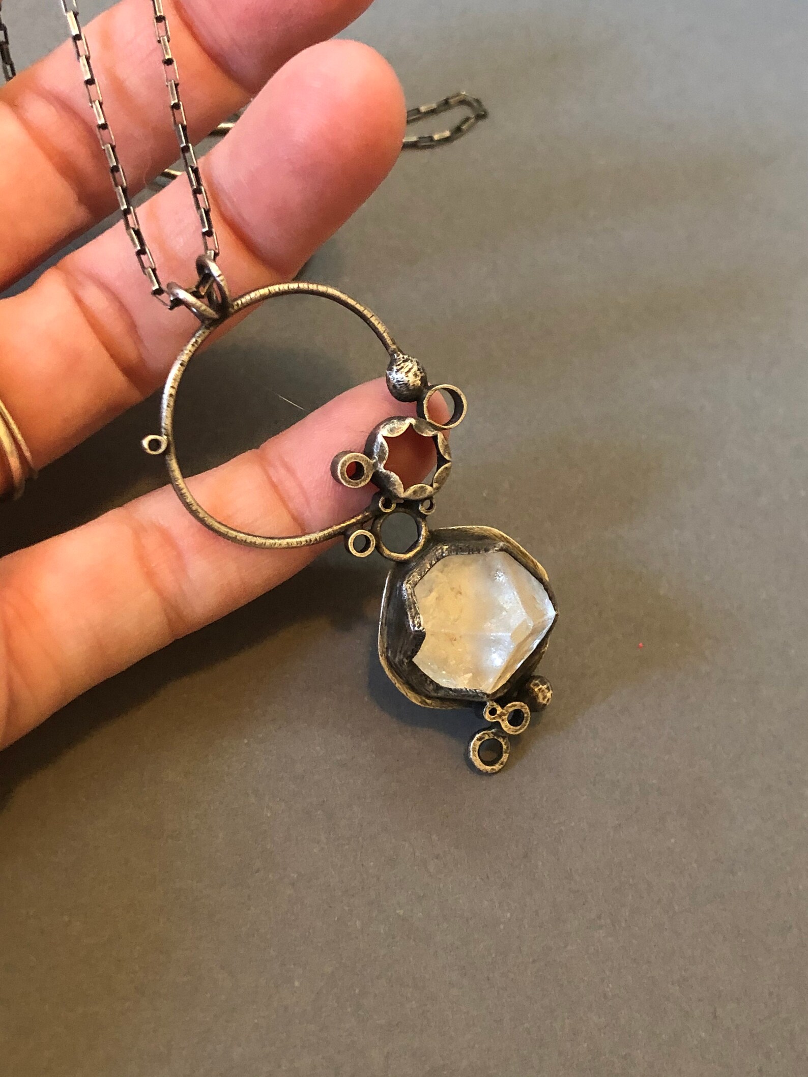 Apophylite Crystal Necklace Pendant Earth Jewelry Everyday Charm ...