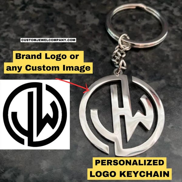 Custom Logo Keychain - Etsy UK