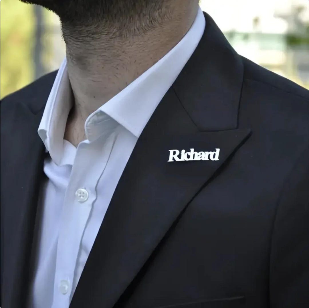 Custom Name Lapel Pins | Personalized Brooch Pins for Professional ...
