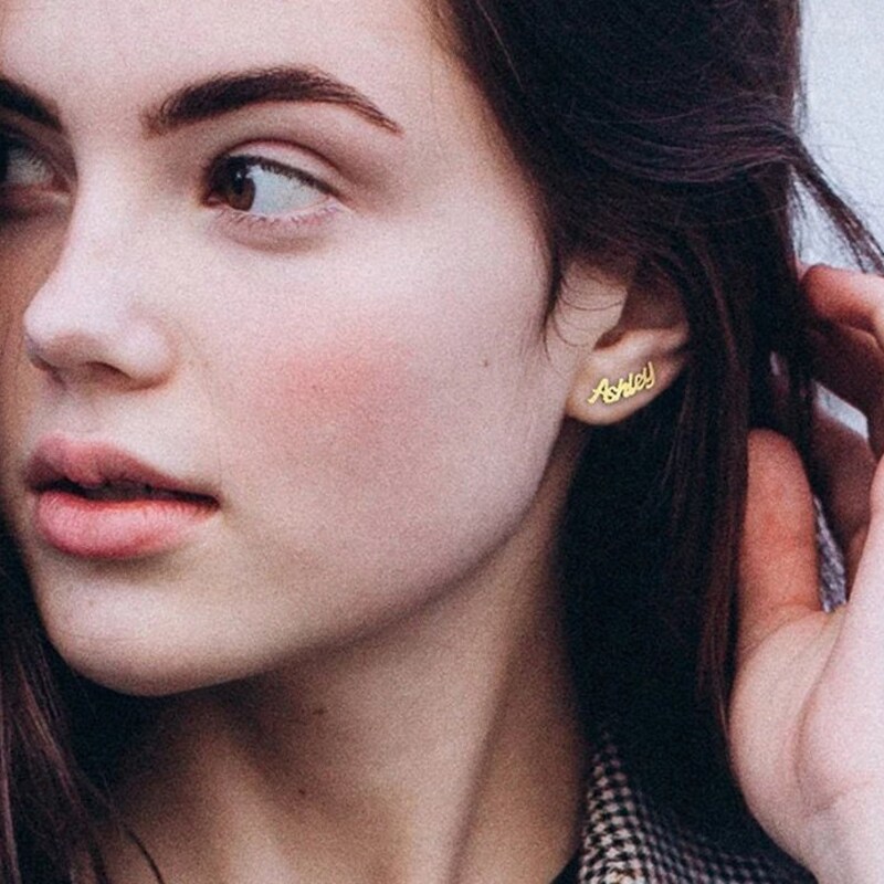Custom Name Earrings - Etsy