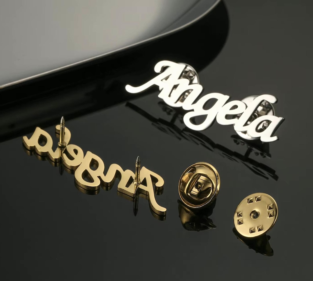 Bulk Custom Brooch Name Logo Pricing | Personalized Badge Pin for ...