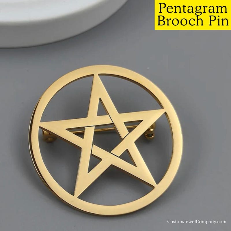 Pentagram Pin - Etsy