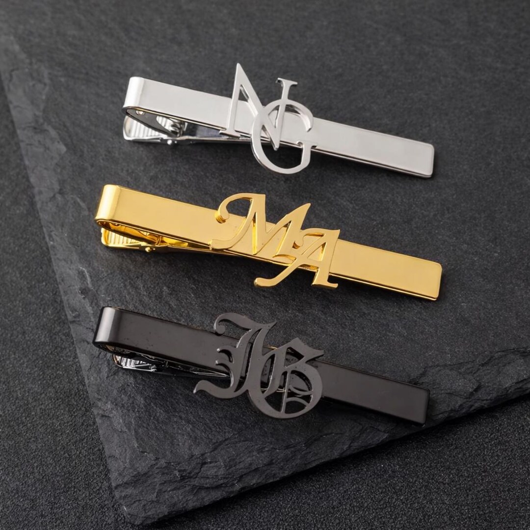 Custom Tie Clips for Groomsmen, Personalized Groomsmen Gift, Wedding ...